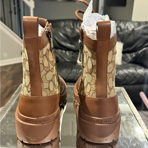 Coach | Shoes | Citysole Lace Up Boot In Signature Jacquard | Poshmark